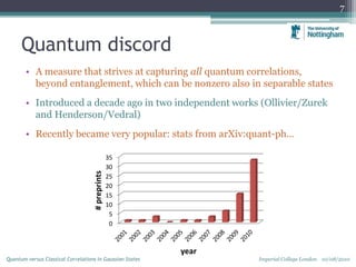 Gaussian discord imperial | PPTX | Physics | Science