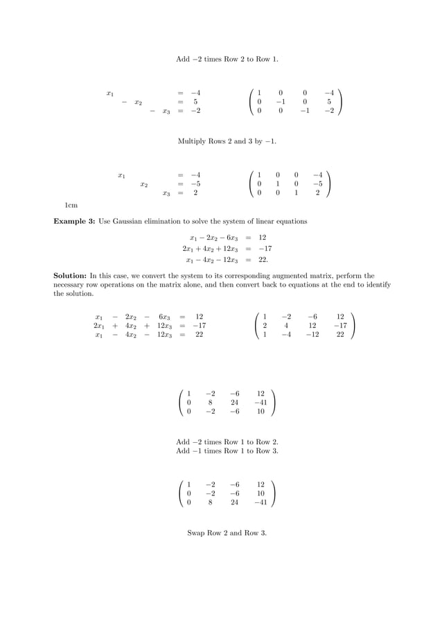Gaussian elimination | PDF