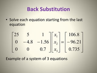 Gaussian elimination method & homogeneous linear equation