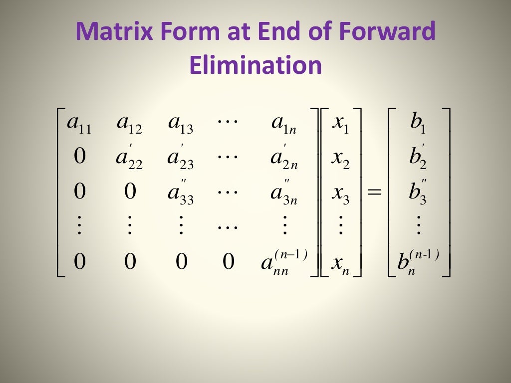 Gaussian elimination method & homogeneous linear equation