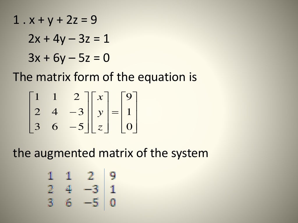 Gaussian Elimination Method Homogeneous Linear Equation Gaussian Elimination Method Homogeneous Linear Equation