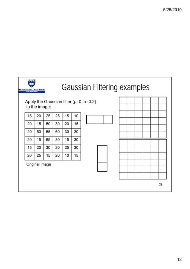 Gaussian filtering 1up | PDF