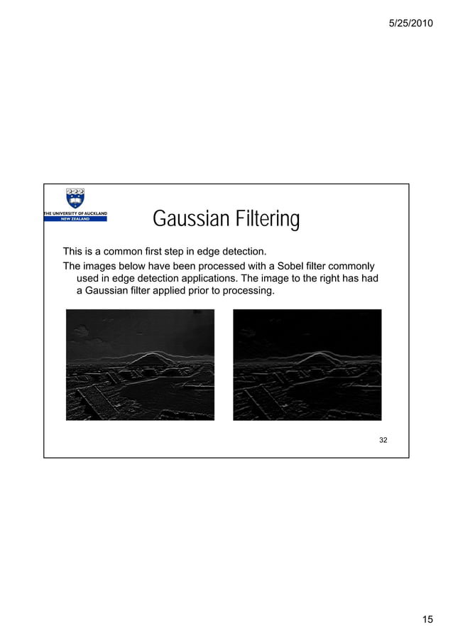 Gaussian filtering 1up | PDF