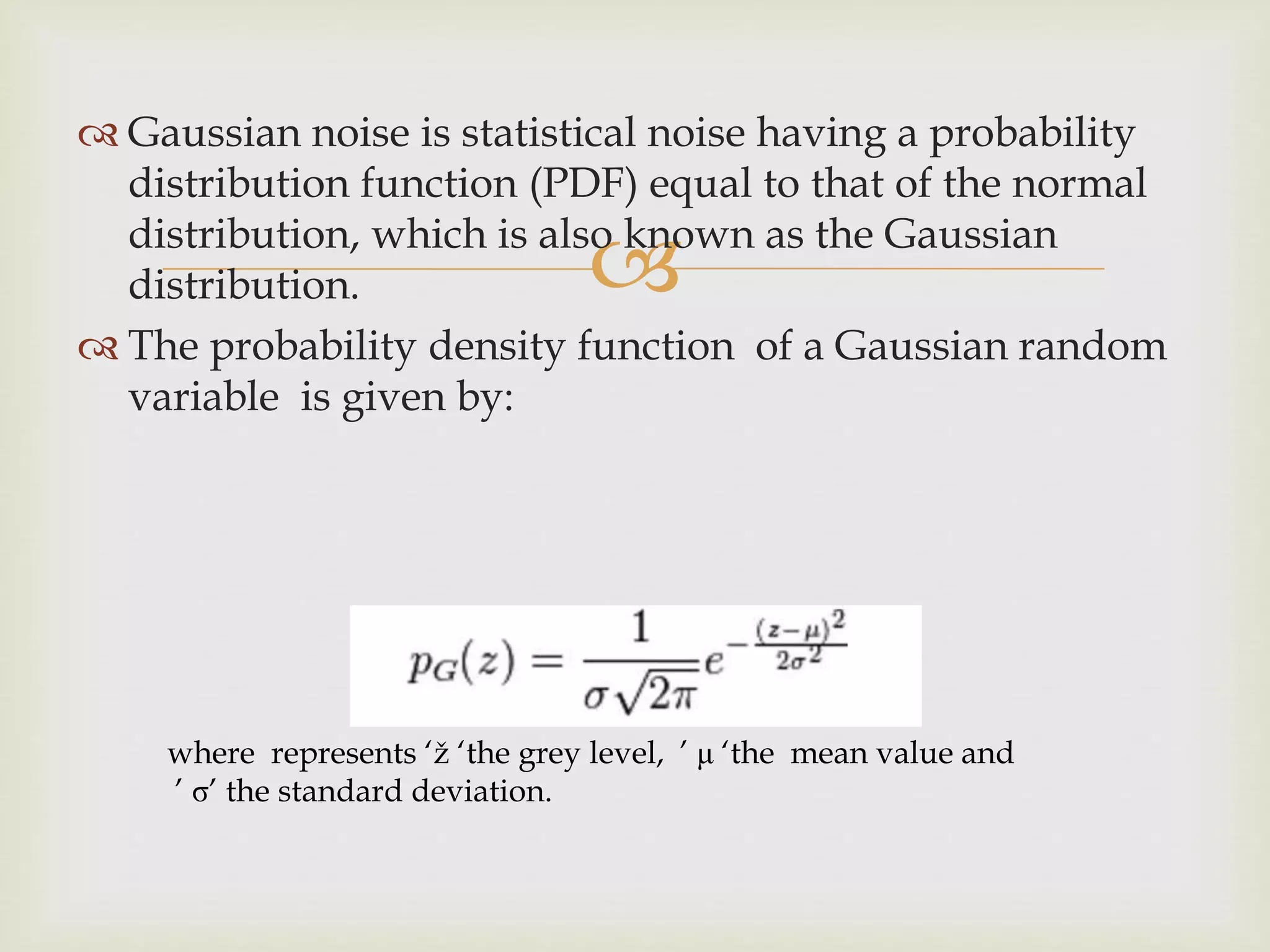 Gaussian noise | PPTX