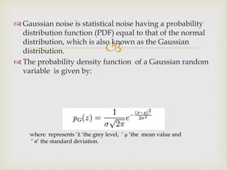 Gaussian noise | PPTX