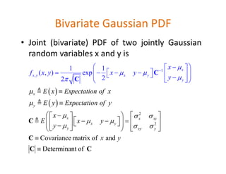 Properties of bivariate and conditional Gaussian PDFs | PPT
