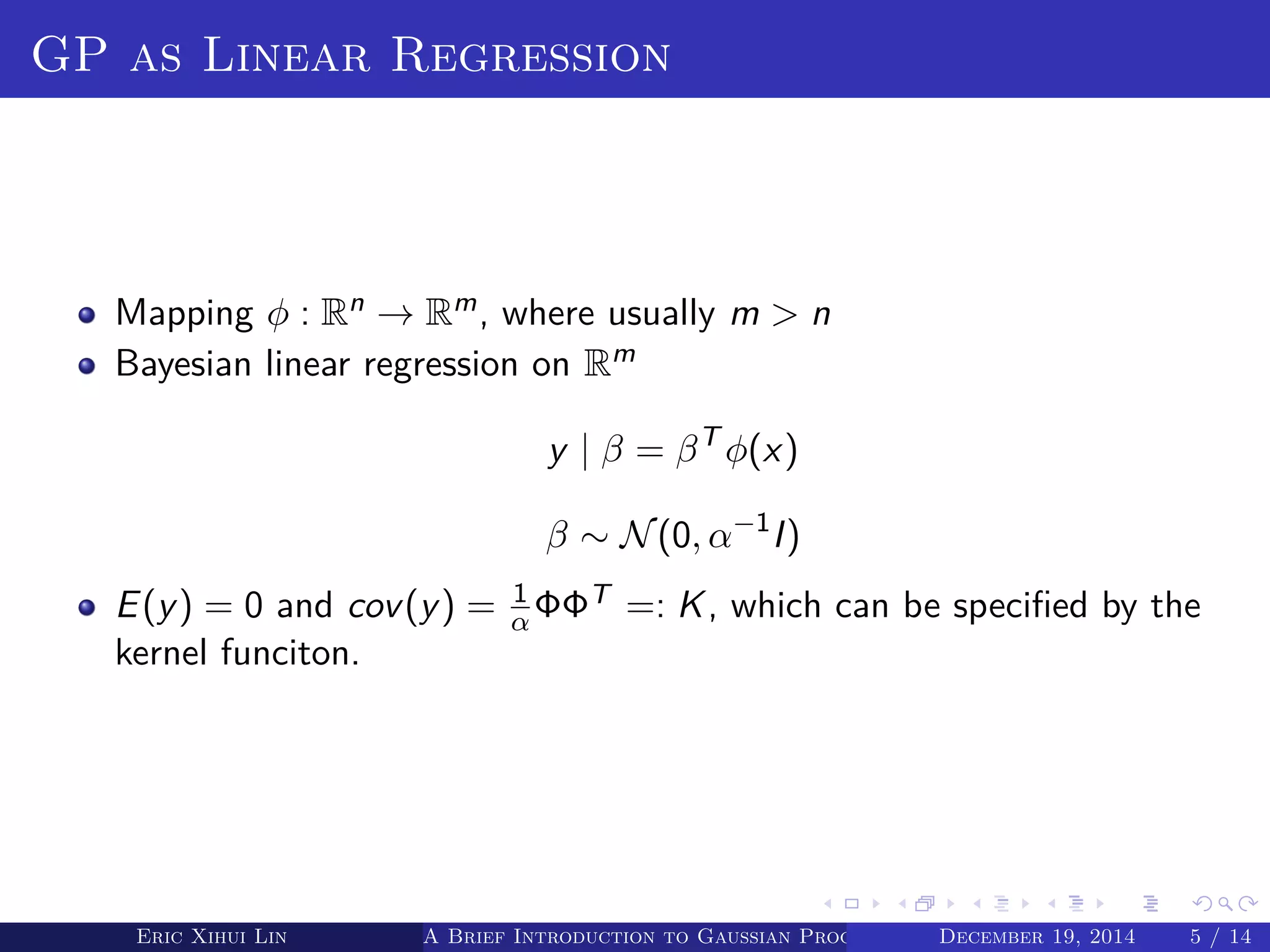 A brief introduction to Gaussian process | PDF