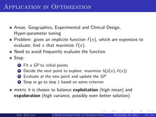 A brief introduction to Gaussian process | PDF