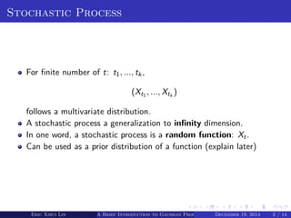 A brief introduction to Gaussian process | PDF