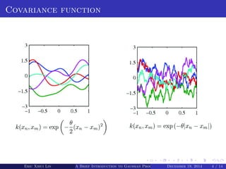 A brief introduction to Gaussian process | PDF