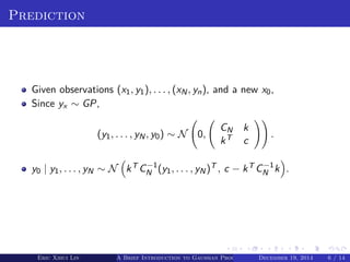 A brief introduction to Gaussian process | PDF