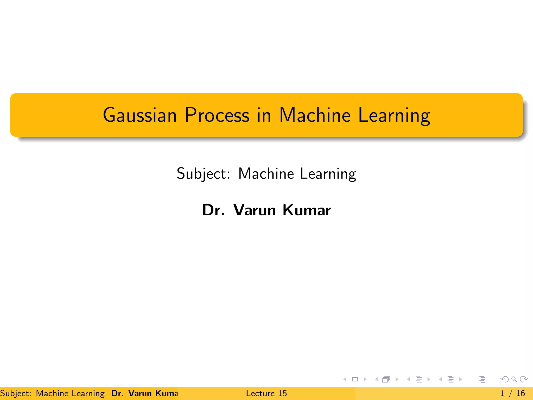Gaussian process in machine learning | PDF