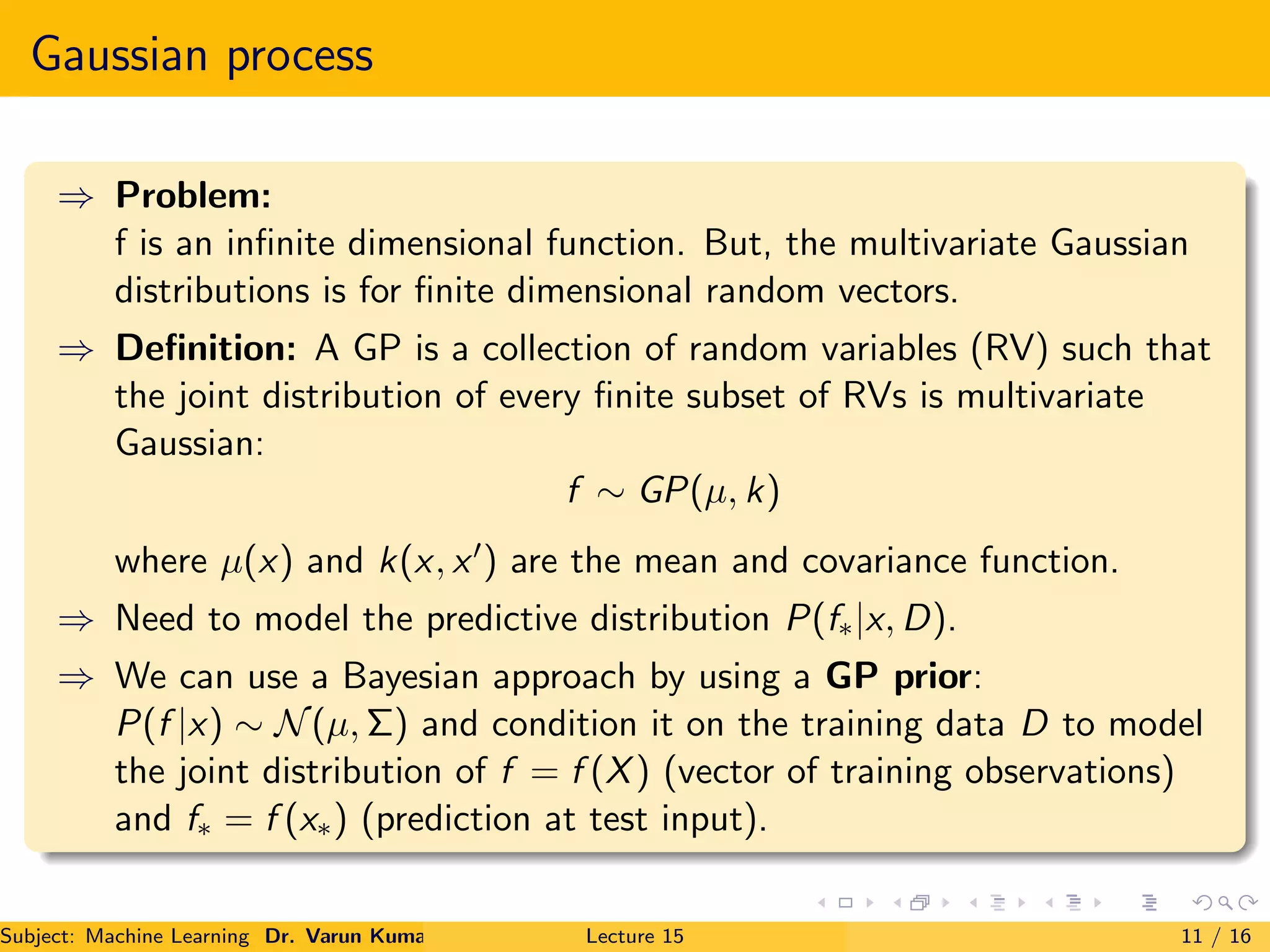 Gaussian process in machine learning | PDF