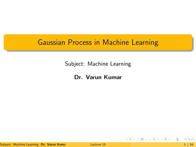 Gaussian process in machine learning | PDF | Physics | Science