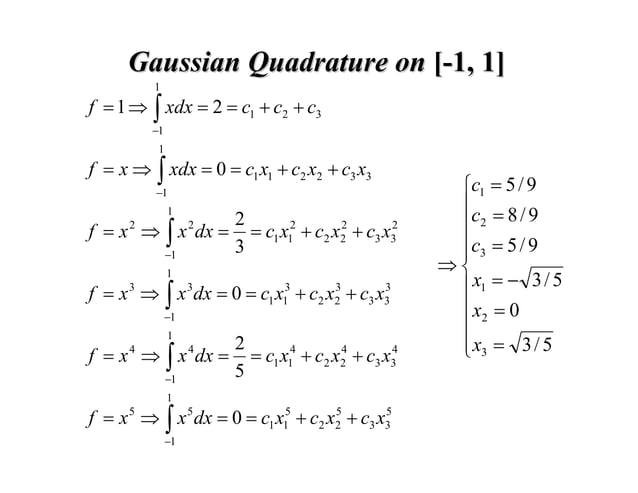 Gaussian quadratures | PDF