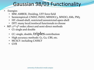 Gaussian software | PPTX