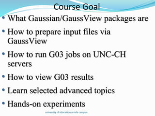 Gaussian software | PPT | Free Download
