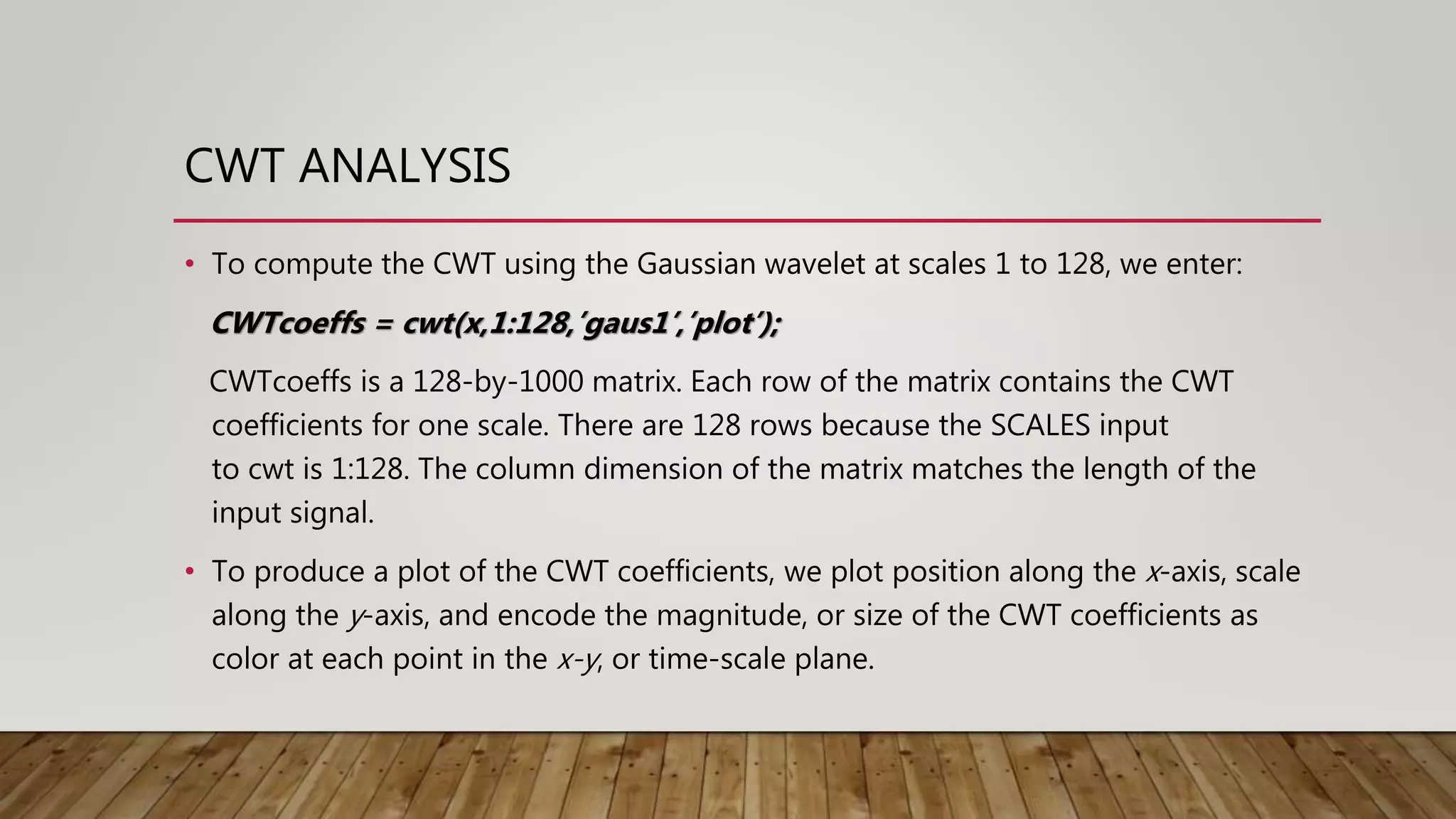Gaussian wavelet mahesh | PPT
