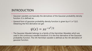 Gaussian wavelet mahesh | PPT