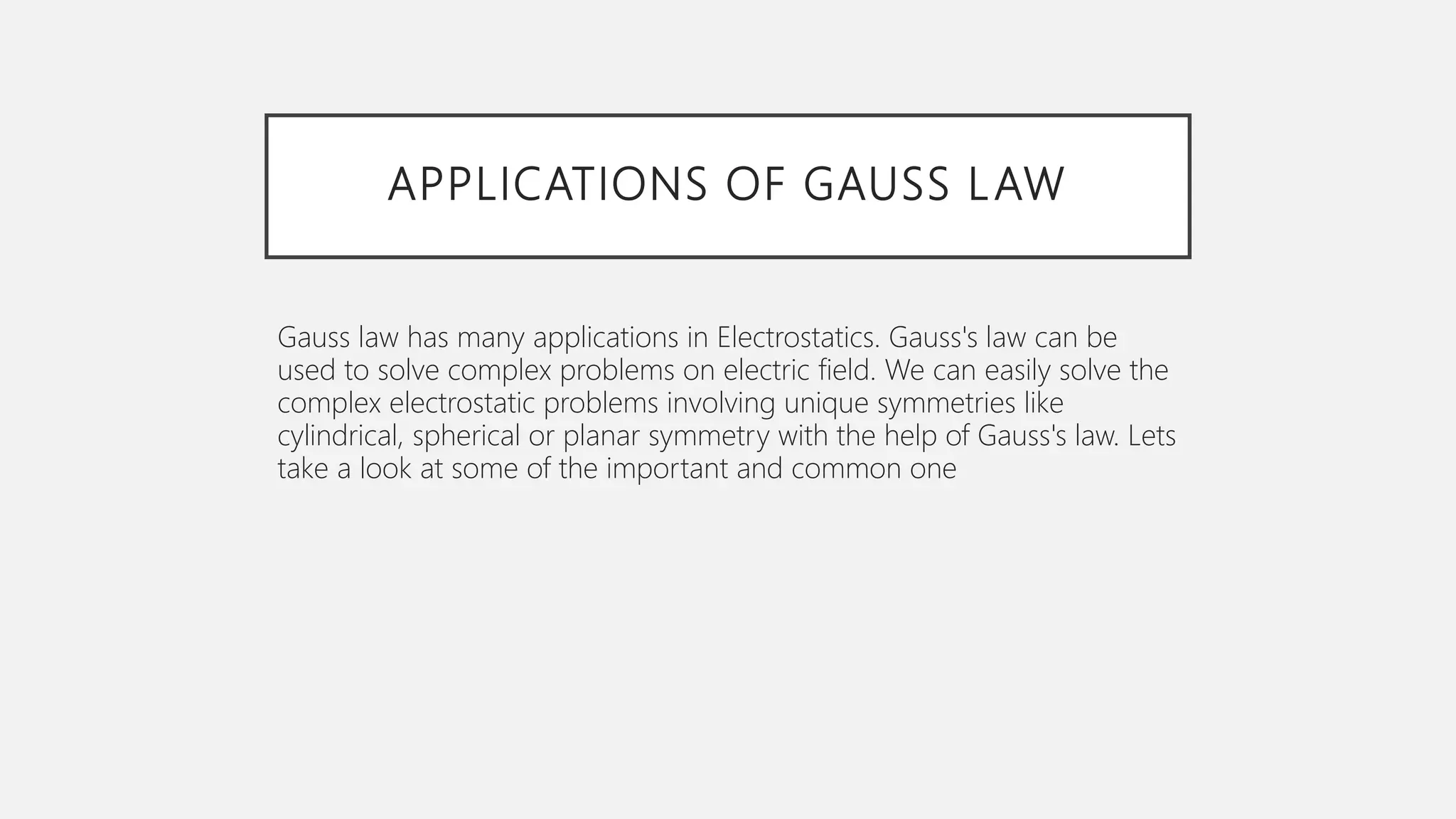Gauss law | PPTX