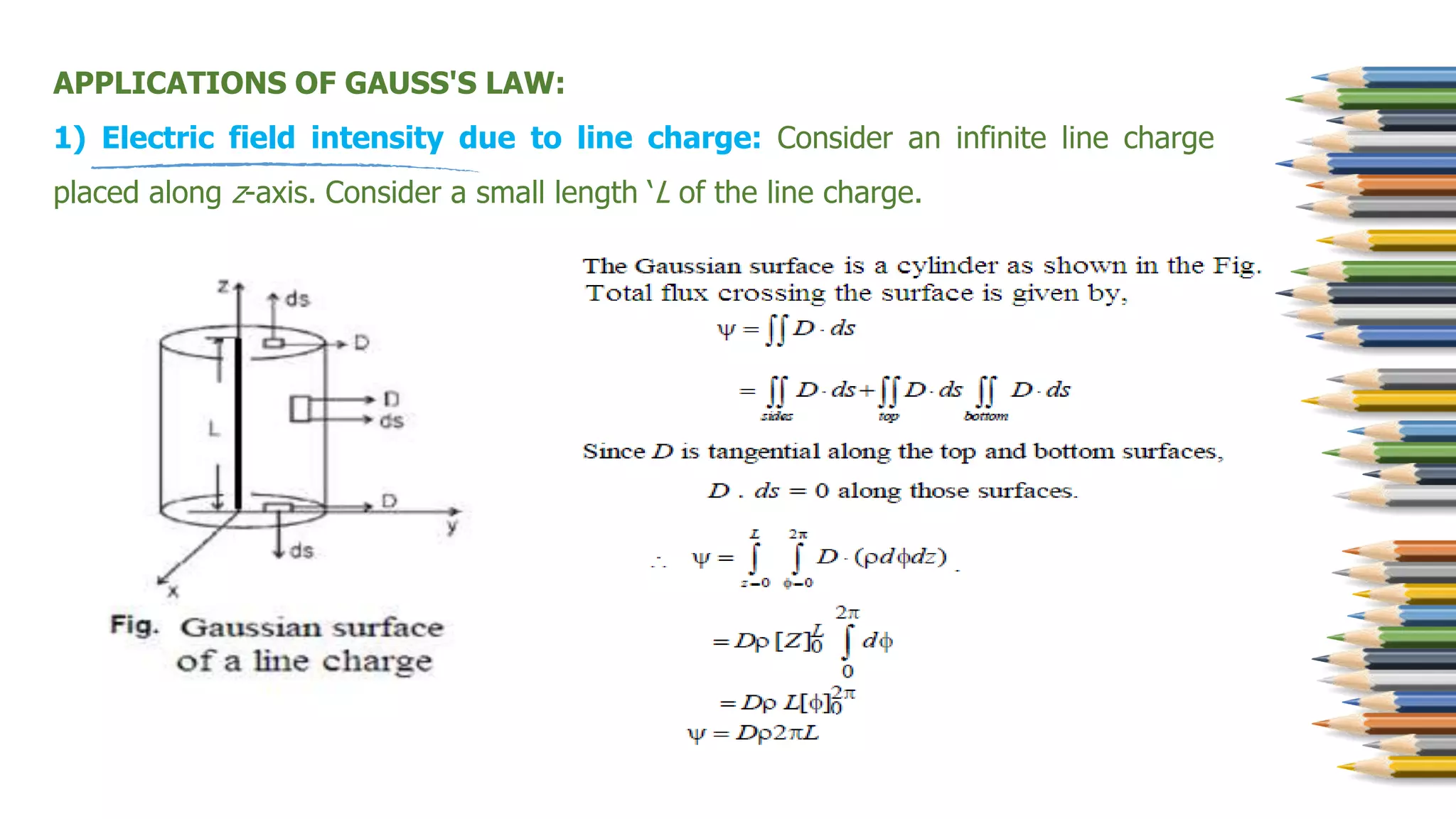 Gauss law and its Applications | PPTX | Physics | Science