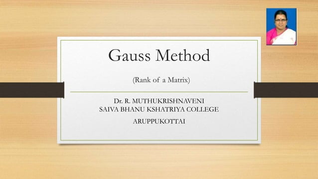 Gauss method | PPT