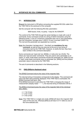 Gaussmetro thm7025 user manual | PDF