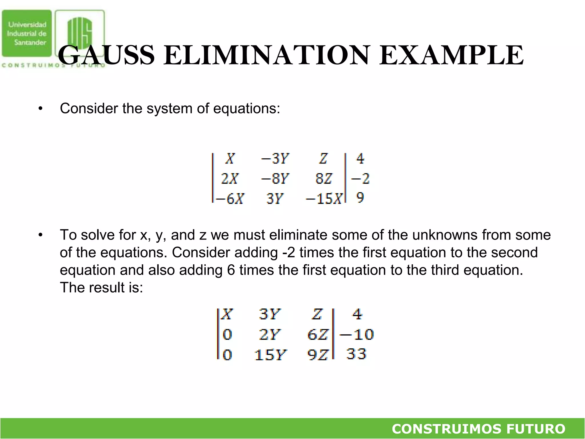 Gauss y gauss jordan | PPTX