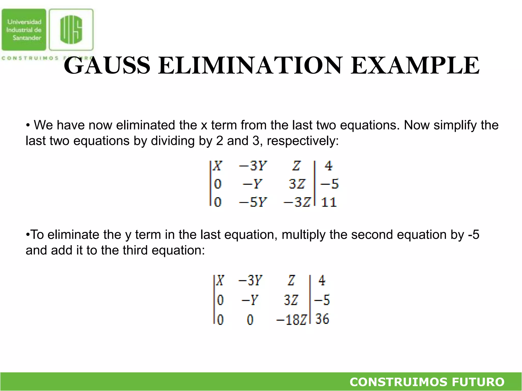Gauss y gauss jordan | PPTX
