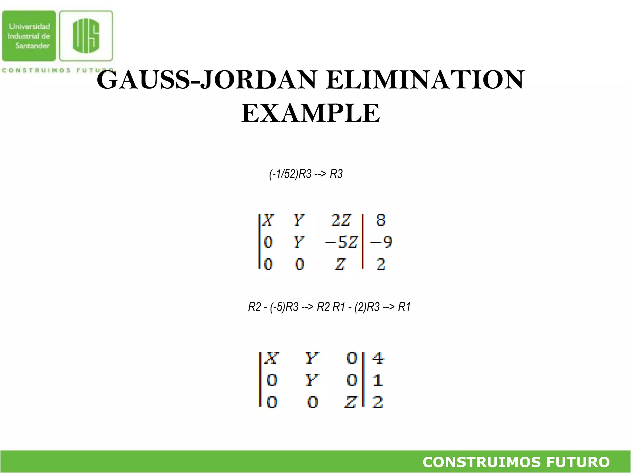 Gauss y gauss jordan | PPTX