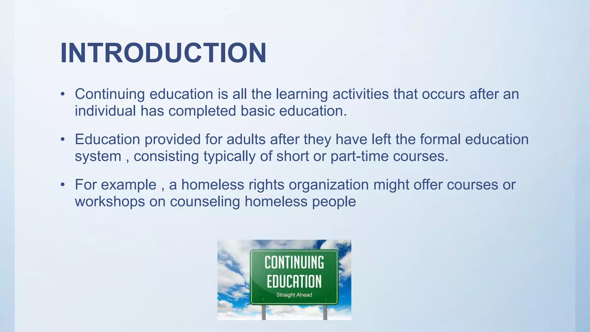 continuing education | PPTX