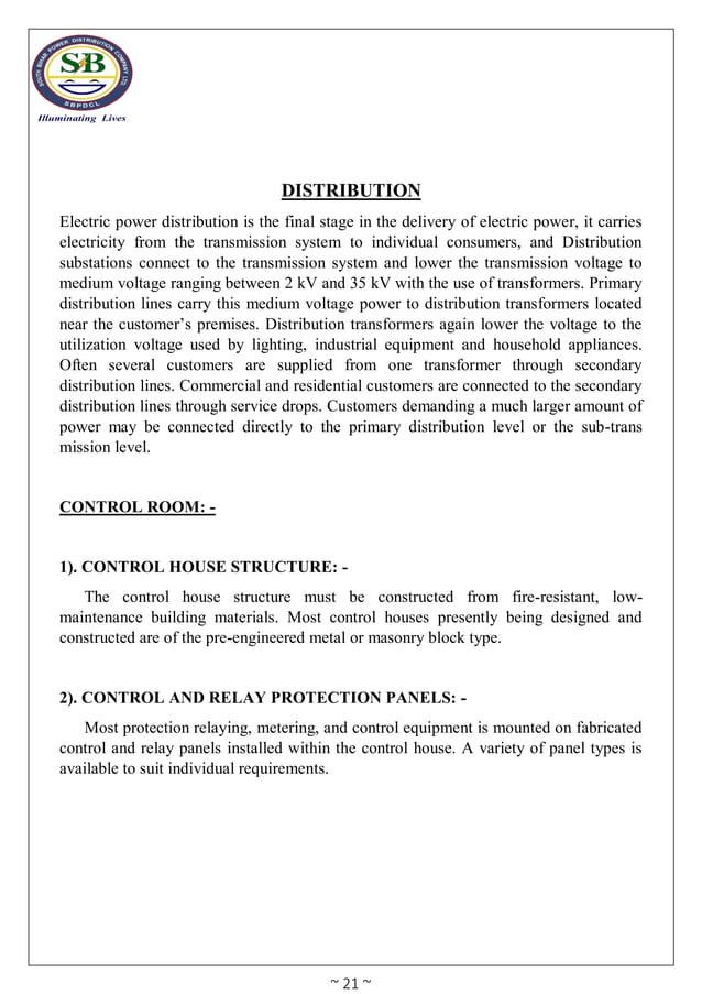 SBPDCL PROJECT.pdf | Civil Engineering Industry | Industries