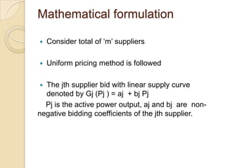 Bidding strategies in deregulated power market | PPTX
