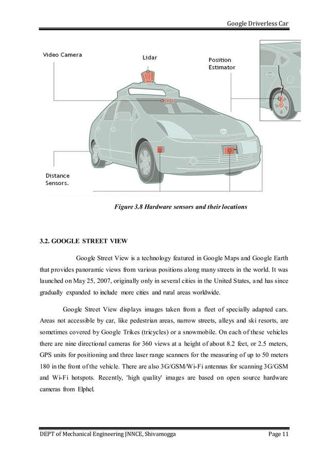 Google driverless car technical seminar report (.docx) | DOCX ...