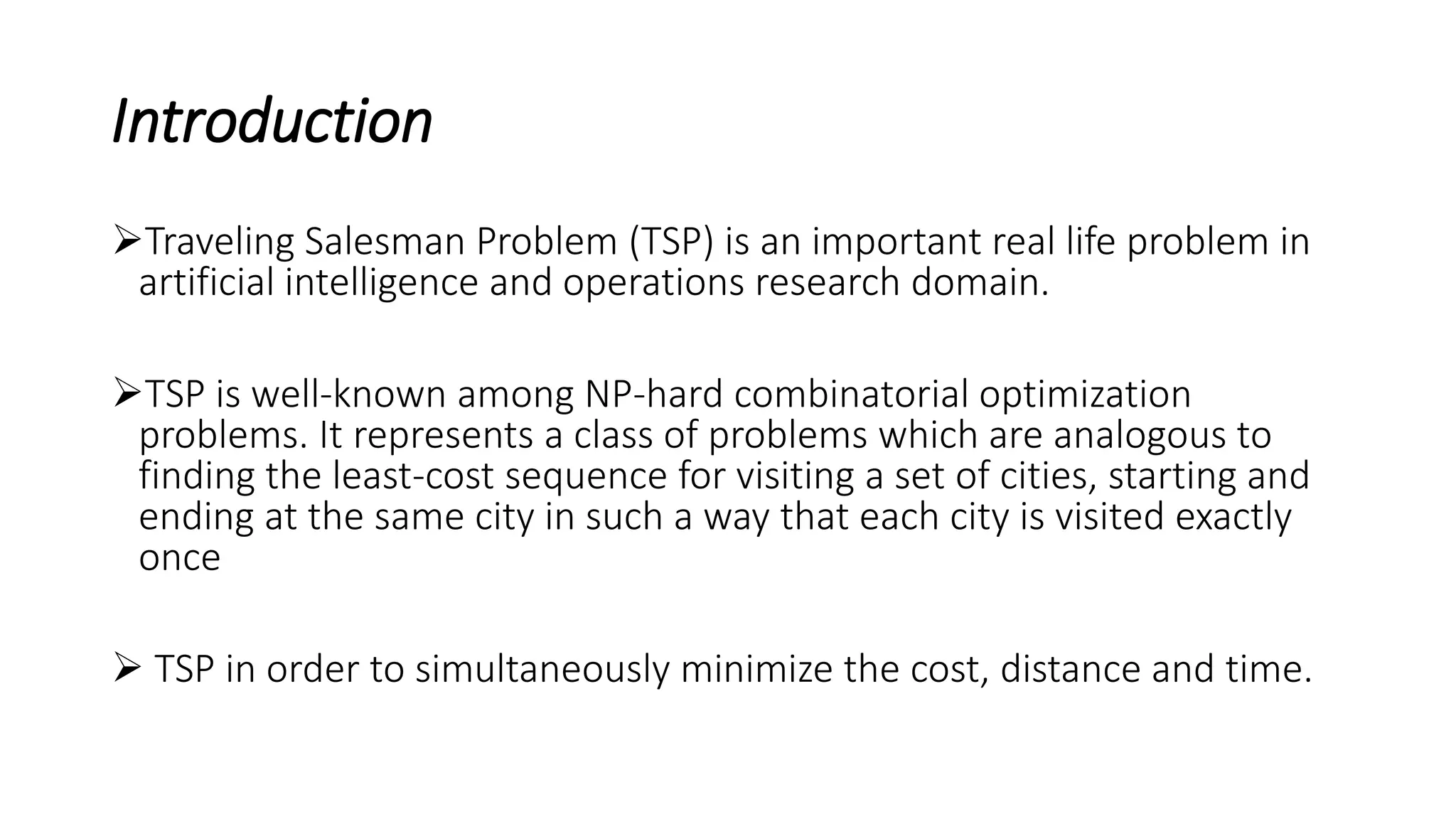Traveling Salesman Problem | PPTX