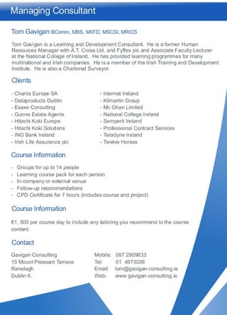 Gavigan Consulting - Problem Solving and Decision Making Skills Course ...