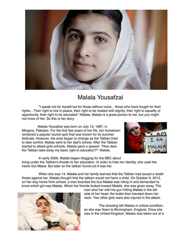 Malala Yousafzai by Gavin K. | PDF