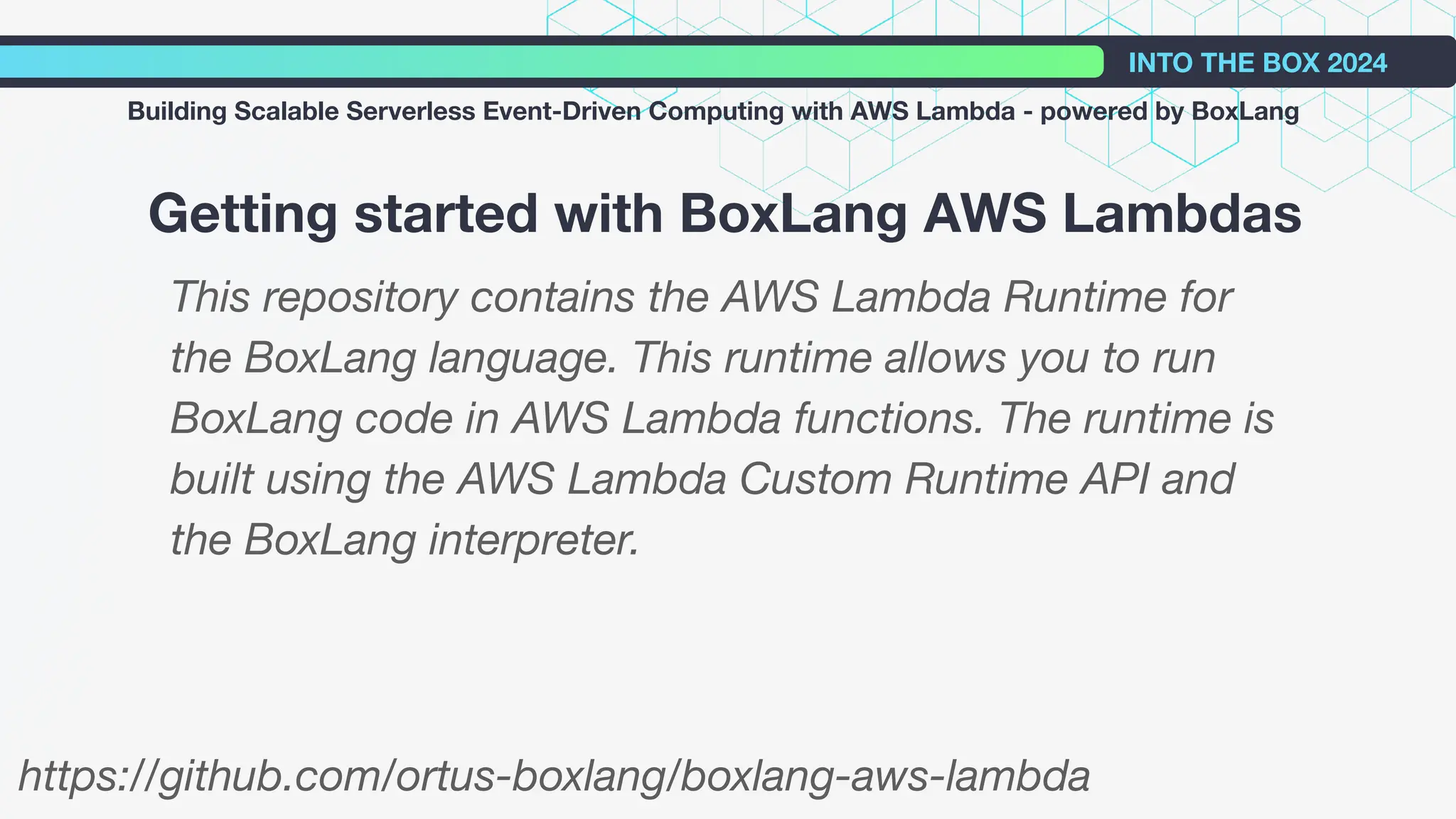 Building Scaleable Serverless Event-Driven Computing with AWS Lambda powered by BoxLang | PPT