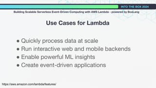 Building Scaleable Serverless Event-Driven Computing with AWS Lambda powered by BoxLang | PPT