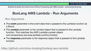 Building Scaleable Serverless Event-Driven Computing with AWS Lambda powered by BoxLang | PPT