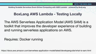 Building Scaleable Serverless Event-Driven Computing with AWS Lambda powered by BoxLang | PPT