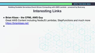Building Scaleable Serverless Event-Driven Computing with AWS Lambda powered by BoxLang | PPT