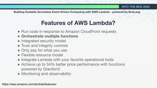 Building Scaleable Serverless Event-Driven Computing with AWS Lambda powered by BoxLang | PPT