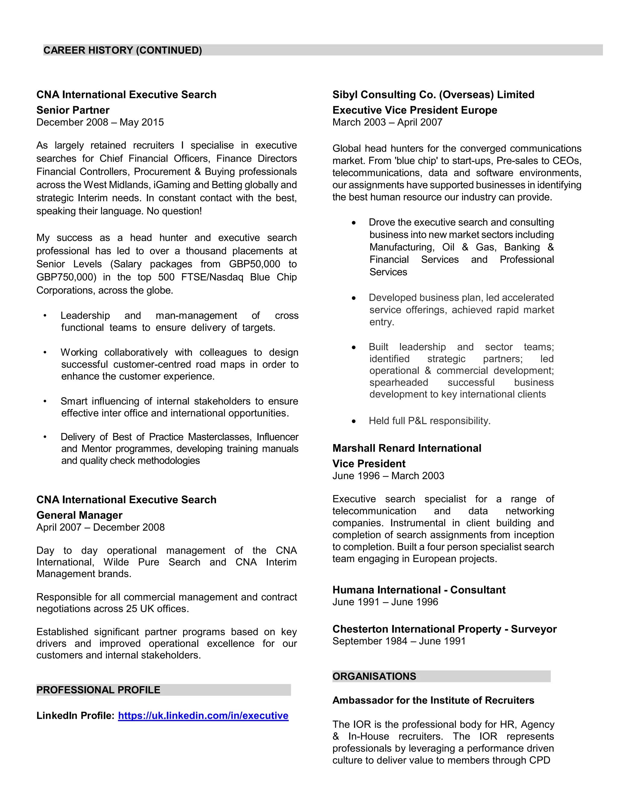 Gavin chase cv 2016 | PDF