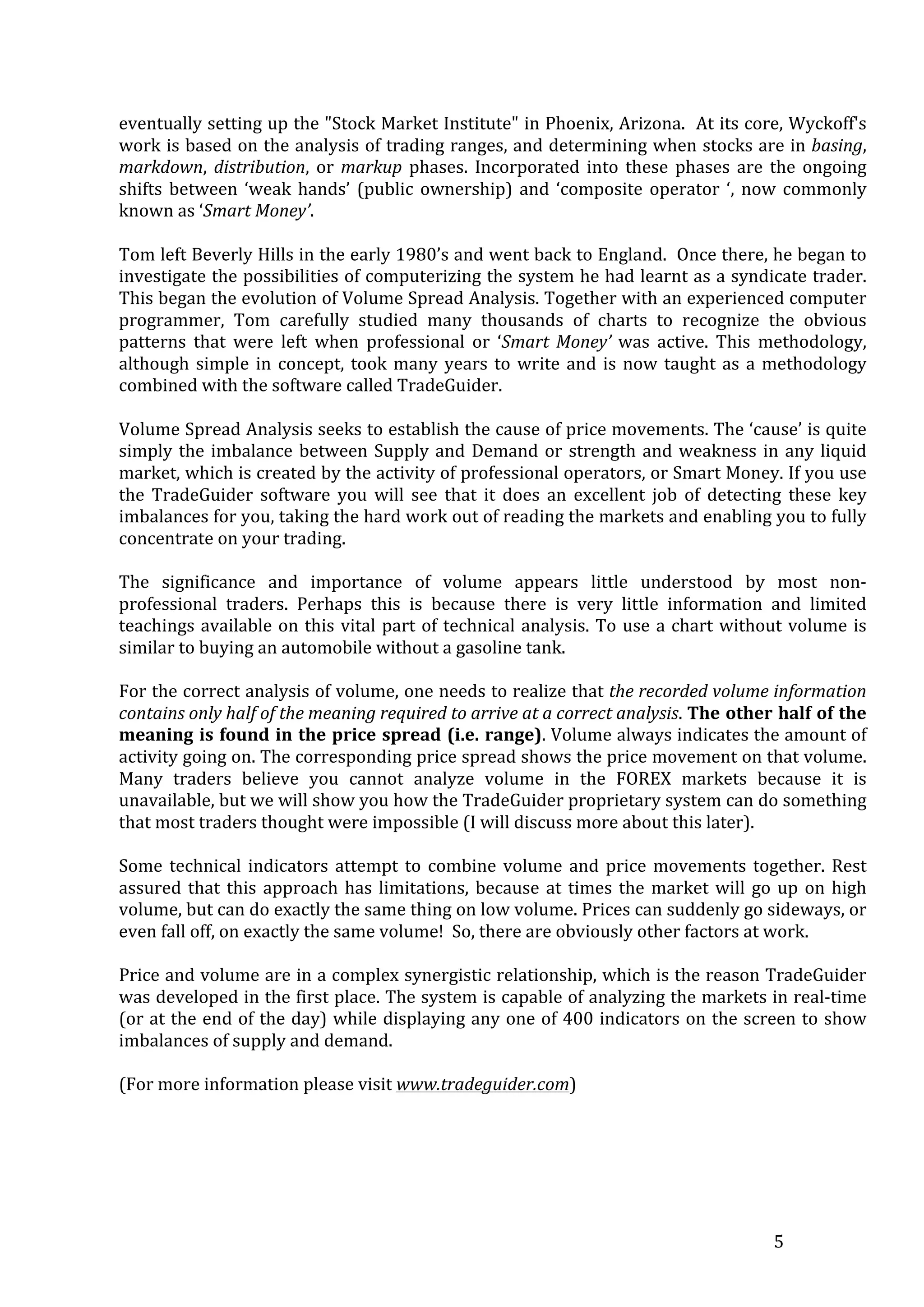 Gavin Holmes - The Complete Volume Spread Analysis System Explained-A ...