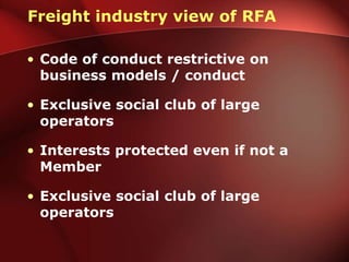 Professionalism in the road freight industry | PPTX