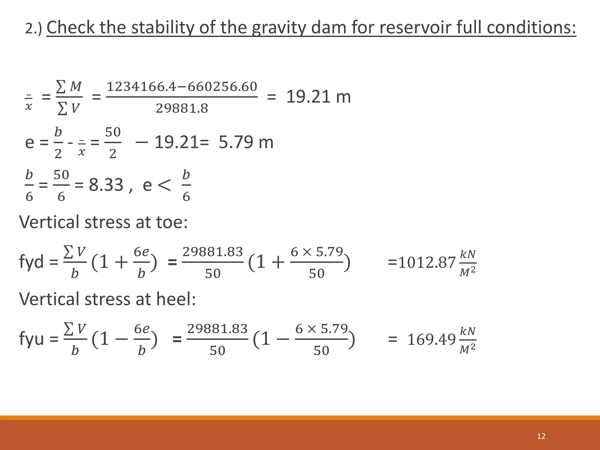 Gravity Dam (numerical problem ) BY SITARAM SAINI | PPTX