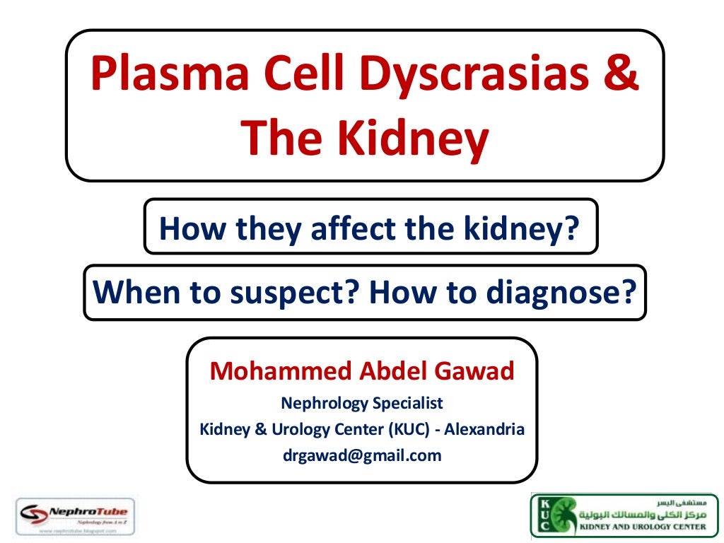 Plasma Cell Dyscrasias & The Kidney (How they affect the kidney? When ...