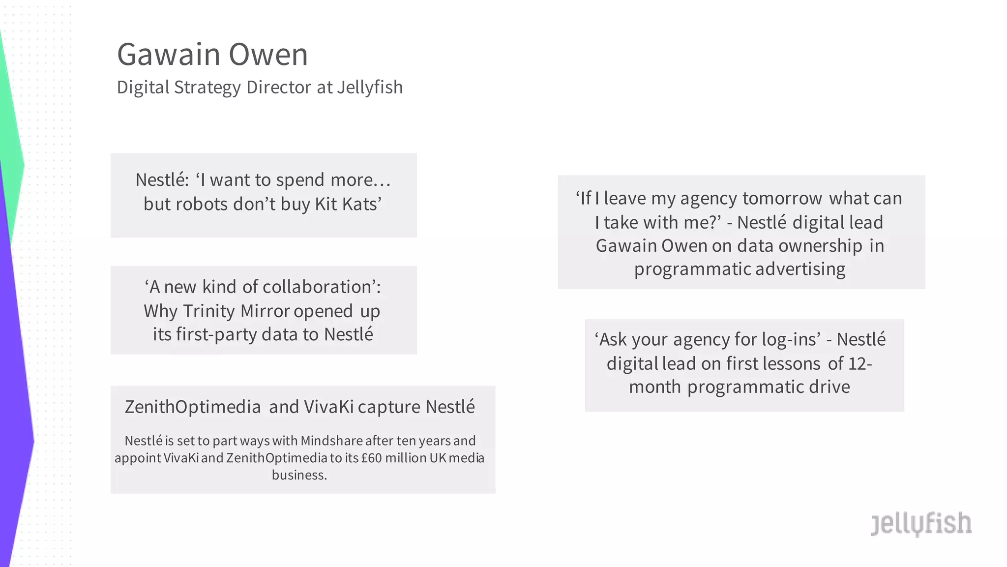 Digiday Programmatic Marketing Summit Europe. Gawain Owen, Jellyfish. | PPT
