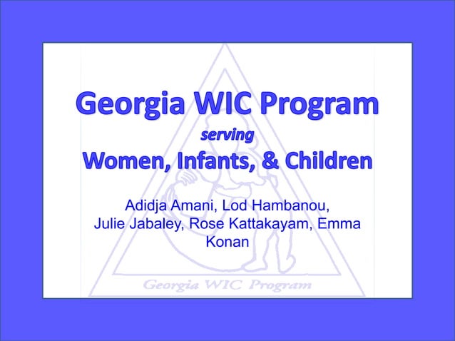 Georgia WIC Program | PPT